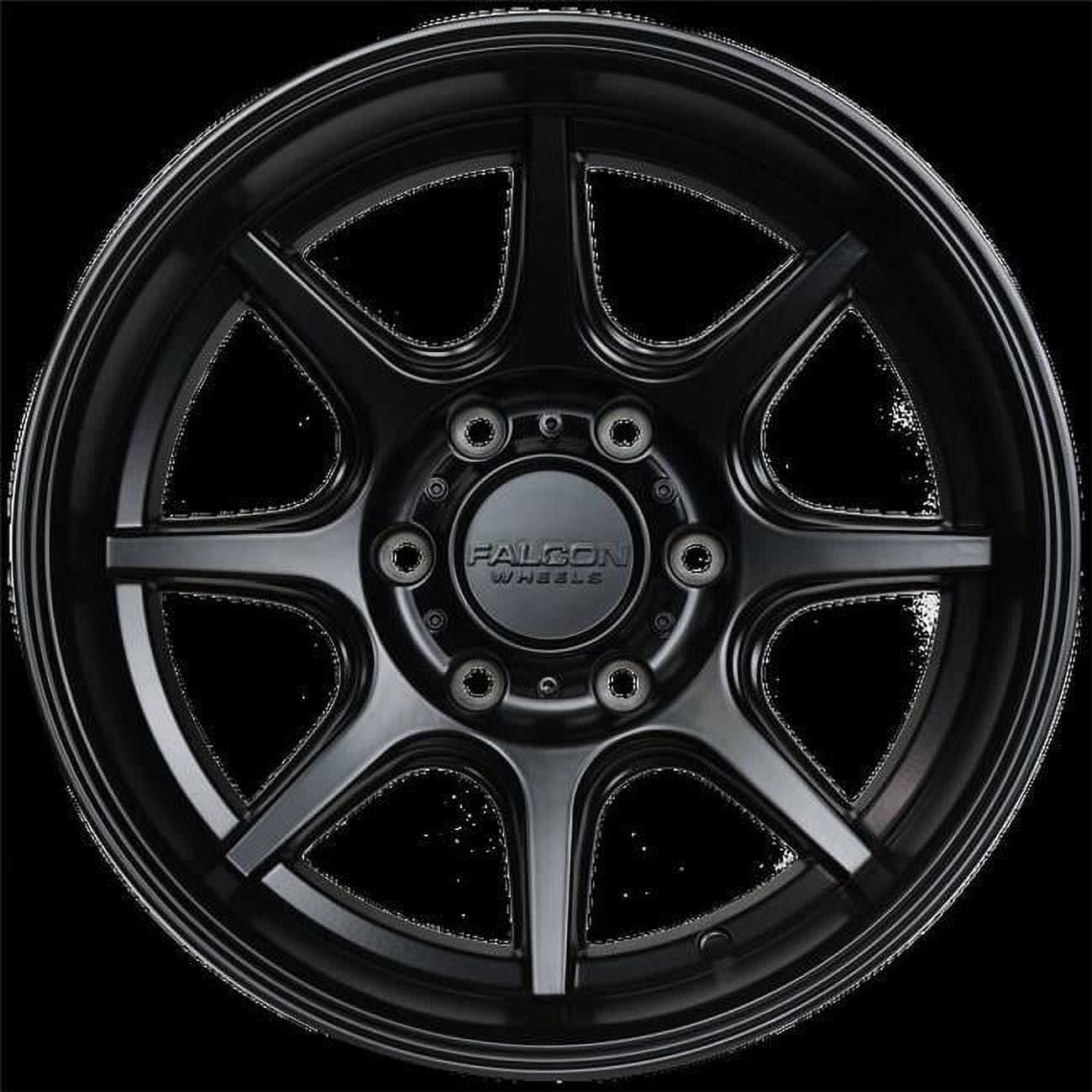 Falcon Wheels T8-7983-12-MBK 17 x 9 in. T8 Series Cast Aluminum Wheel ...
