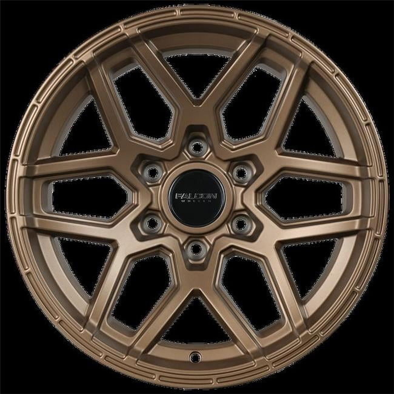 Falcon Wheels T9-7983-15-MBR 17 x 9 in. T9 Atlas Series Cast Aluminum ...