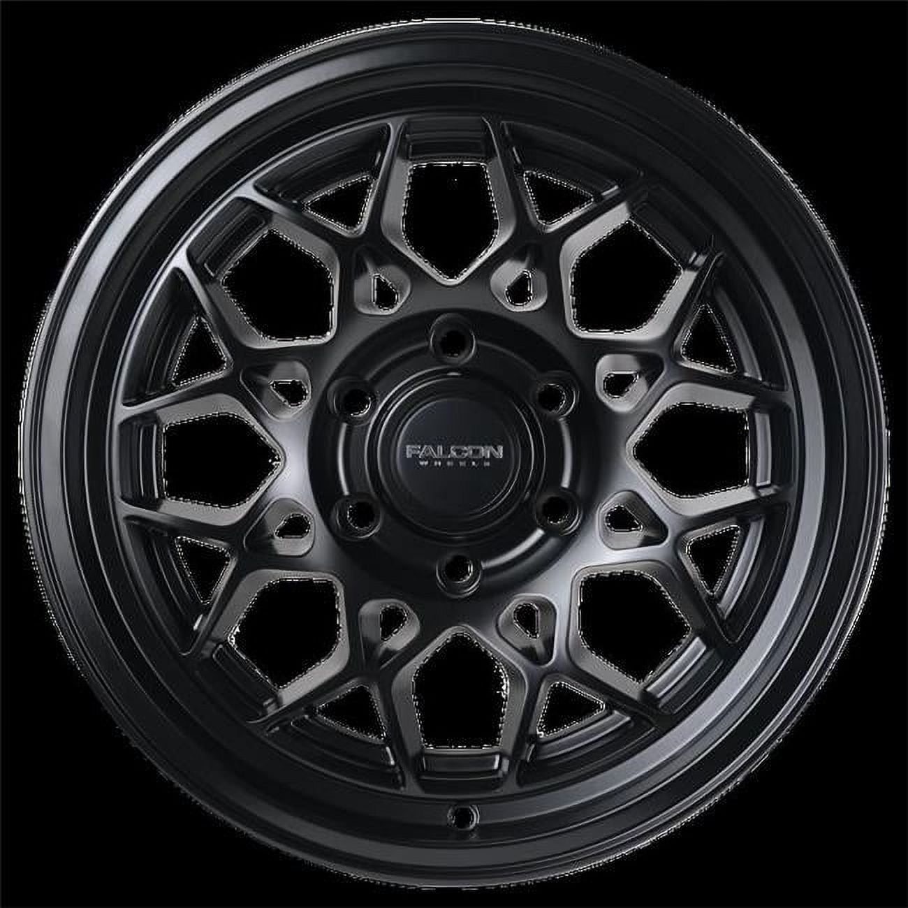 Falcon Wheels TX3-7983-12-MBK 17 x 9 in. TX3 EVO Series Cast Aluminum ...