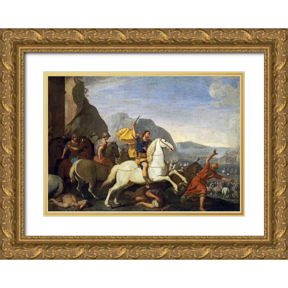 Falcone, Aniello 32x24 Gold Ornate Wood Framed with Double Matting ...