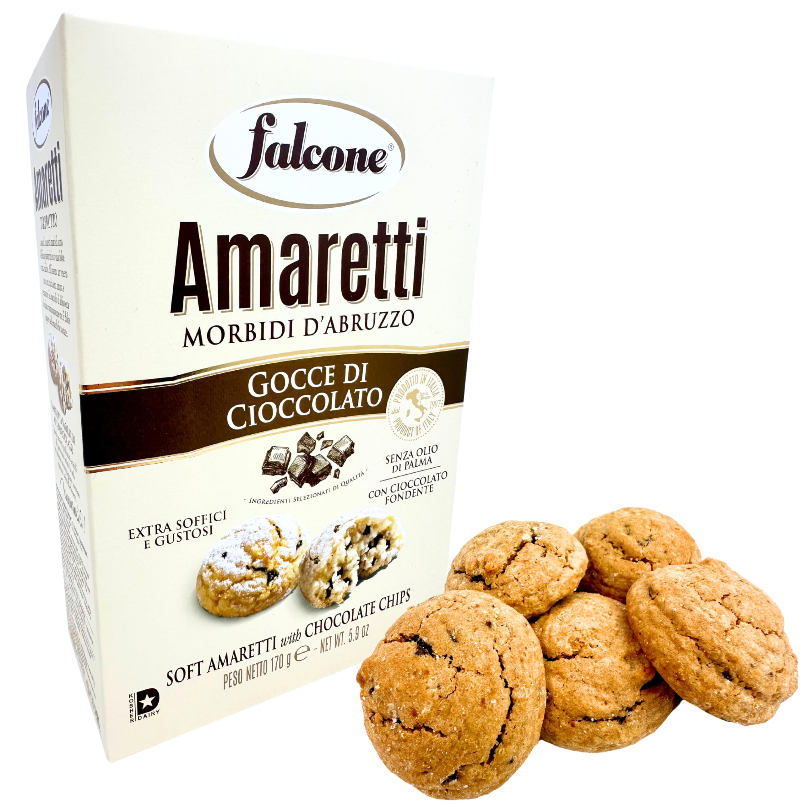 Falcone Soft Chocolate SCH4 Amaretti Cookies from Italy 5.9 oz. (170g ...