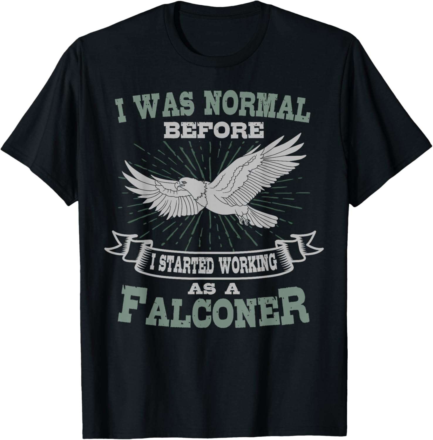 Falconer Falconry Gamehawking Falcon Hawker I Was Normal T-Shirt ...