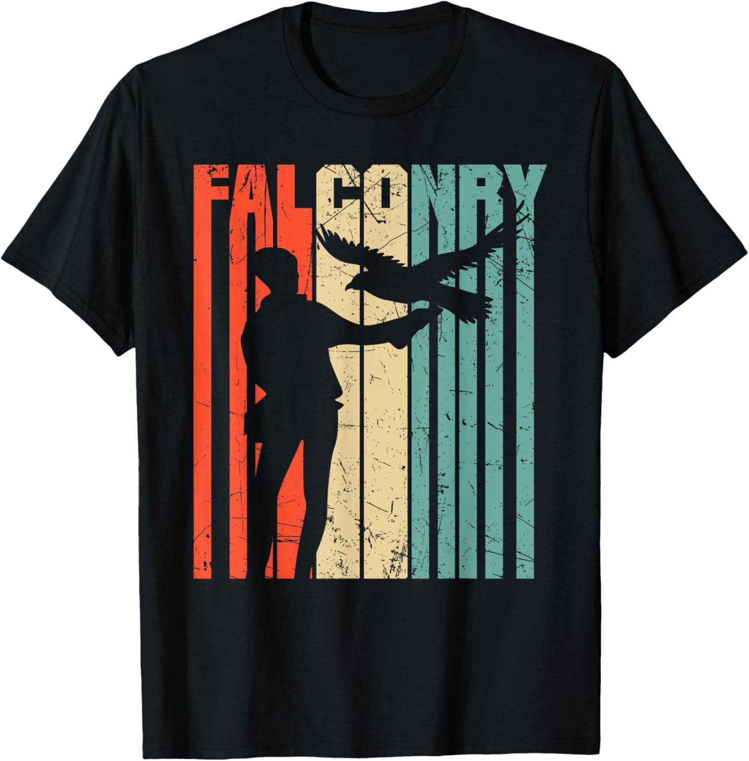 Falconry Ornithology Birder Falconer T-ShirtMen and women, White Black ...