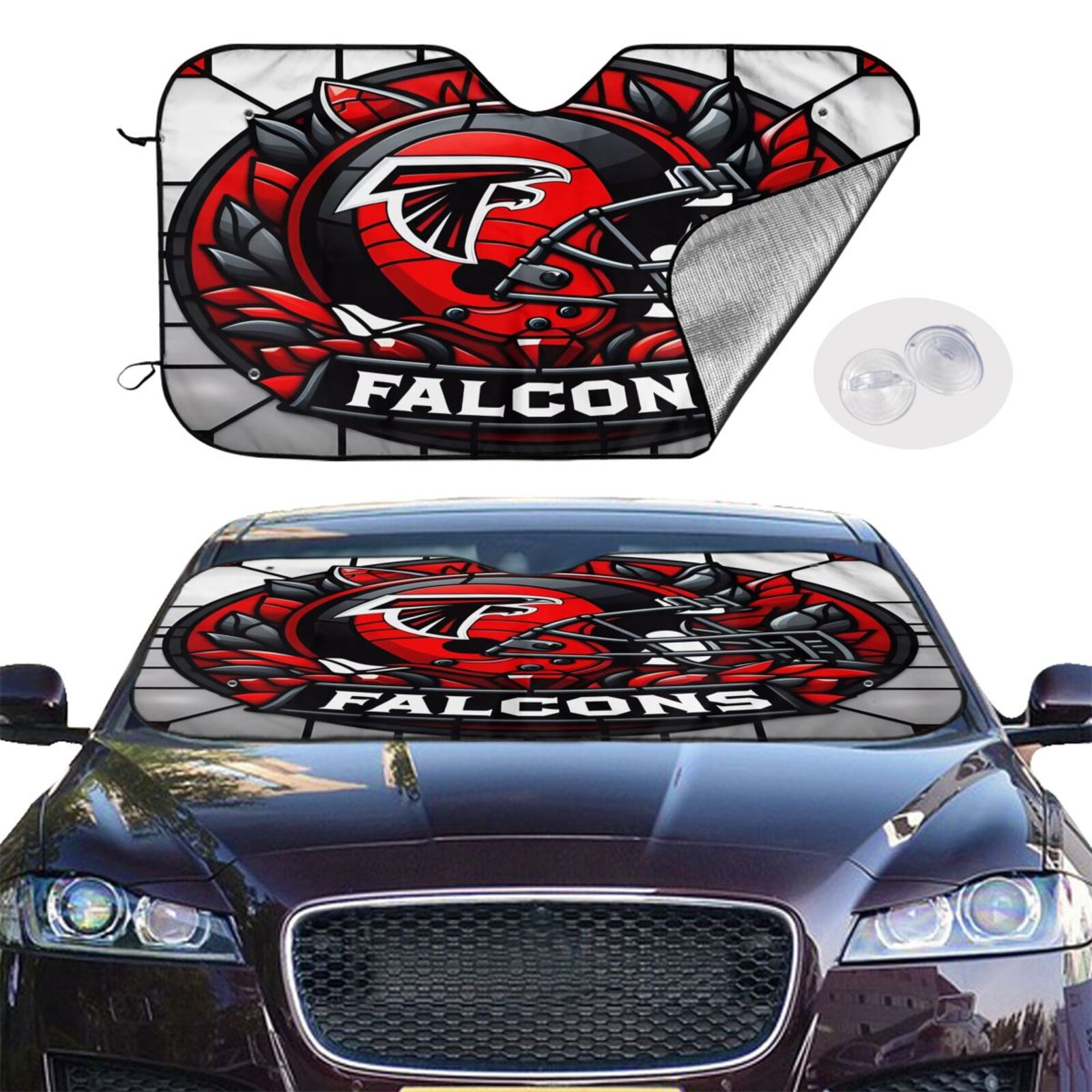 Falcons Football Team Car Glass Visor, Protect Car from Sun and Heat ...