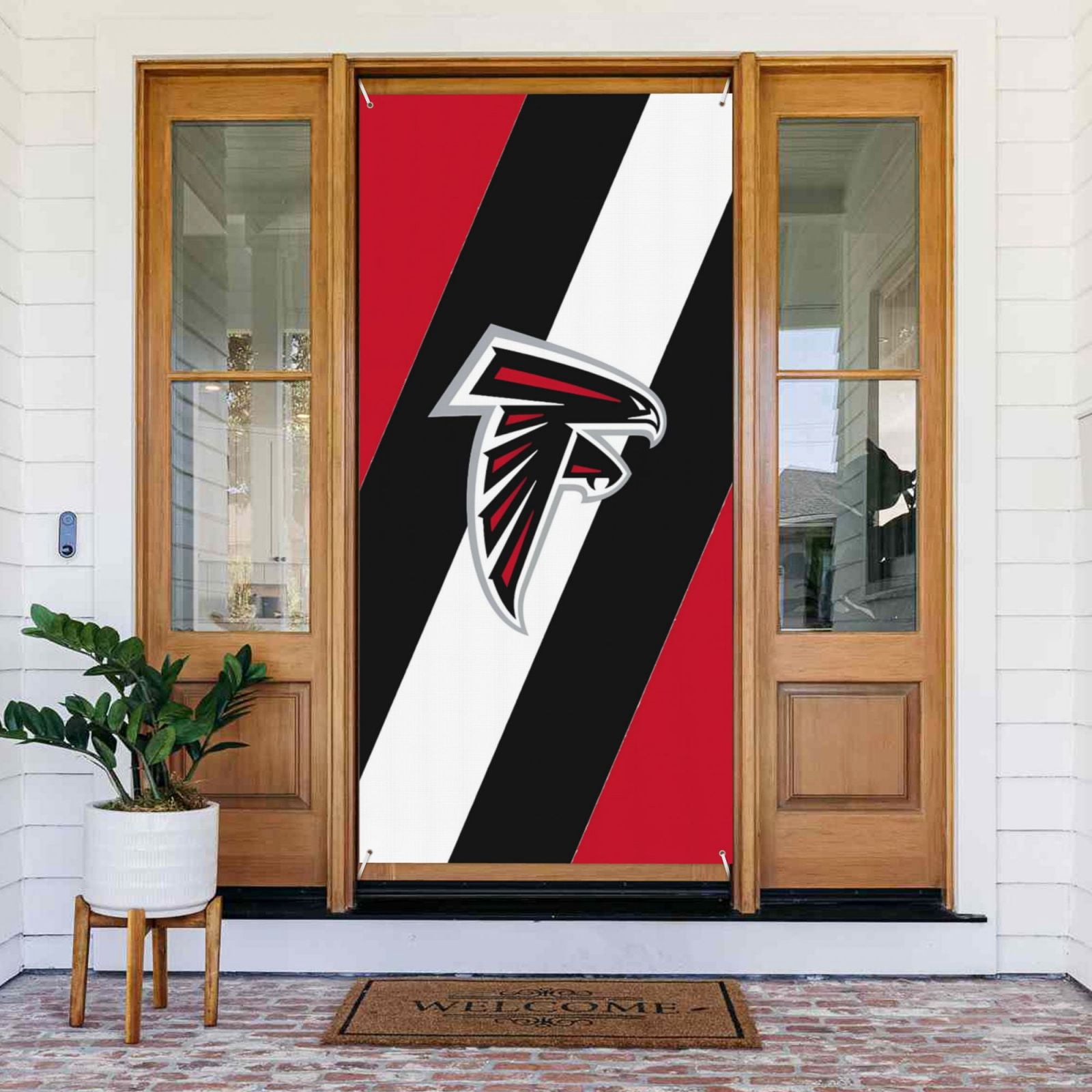 Falcons Football Team Door Decor Banner, Custom Team Fan Porch Sign ...
