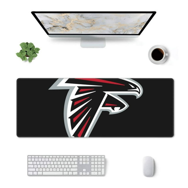 Falcons Football Team Pattern Oversized Rubber Keyboard Pad 12x31.5 ...