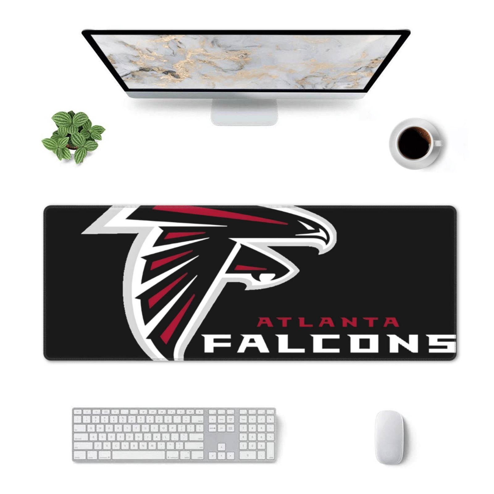 Falcons Football Team Theme Logo Mouse Pad, Extra Large Rubber Keyboard ...