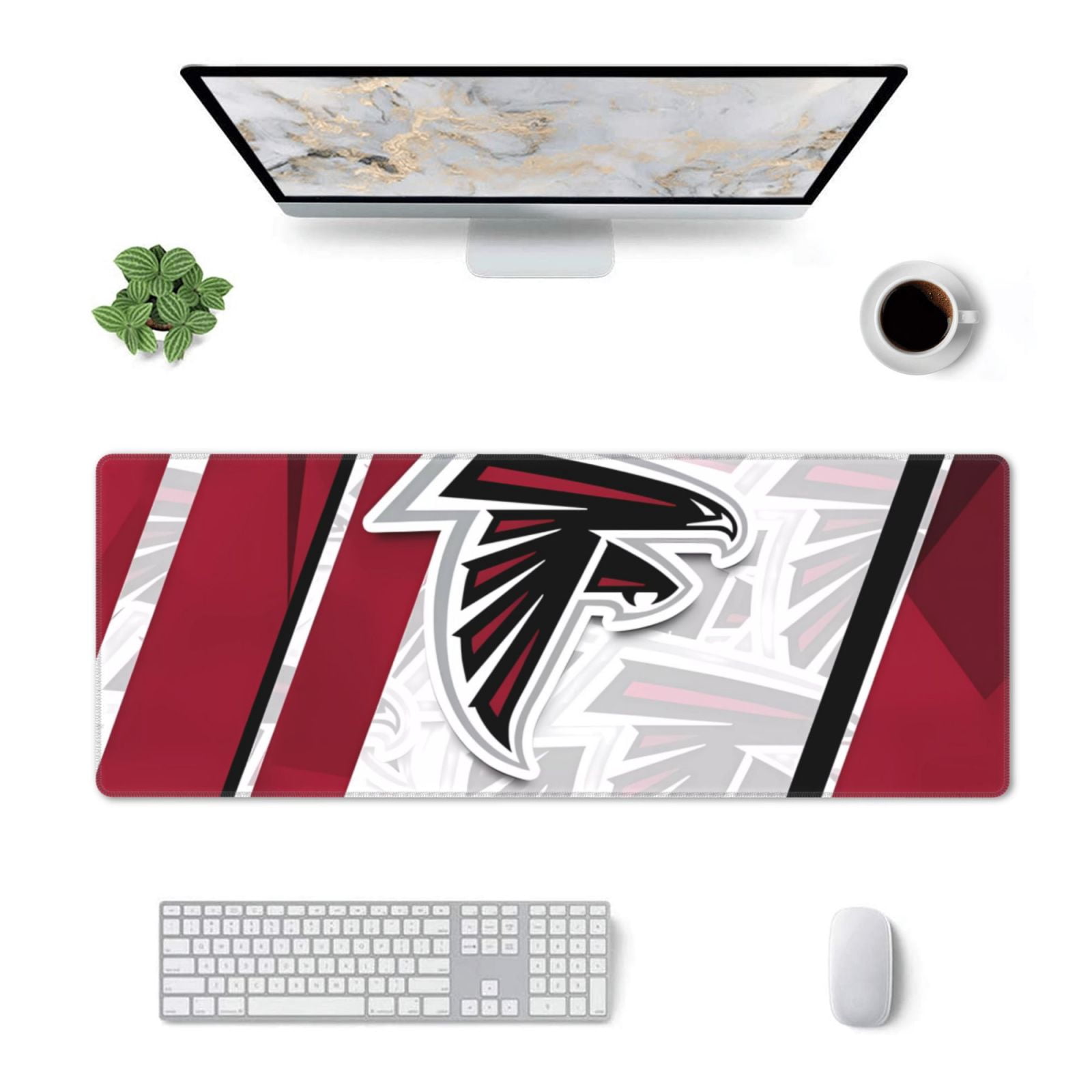 Falcons Football Team Theme Logo Mouse Pad, Extra Large Rubber Keyboard ...