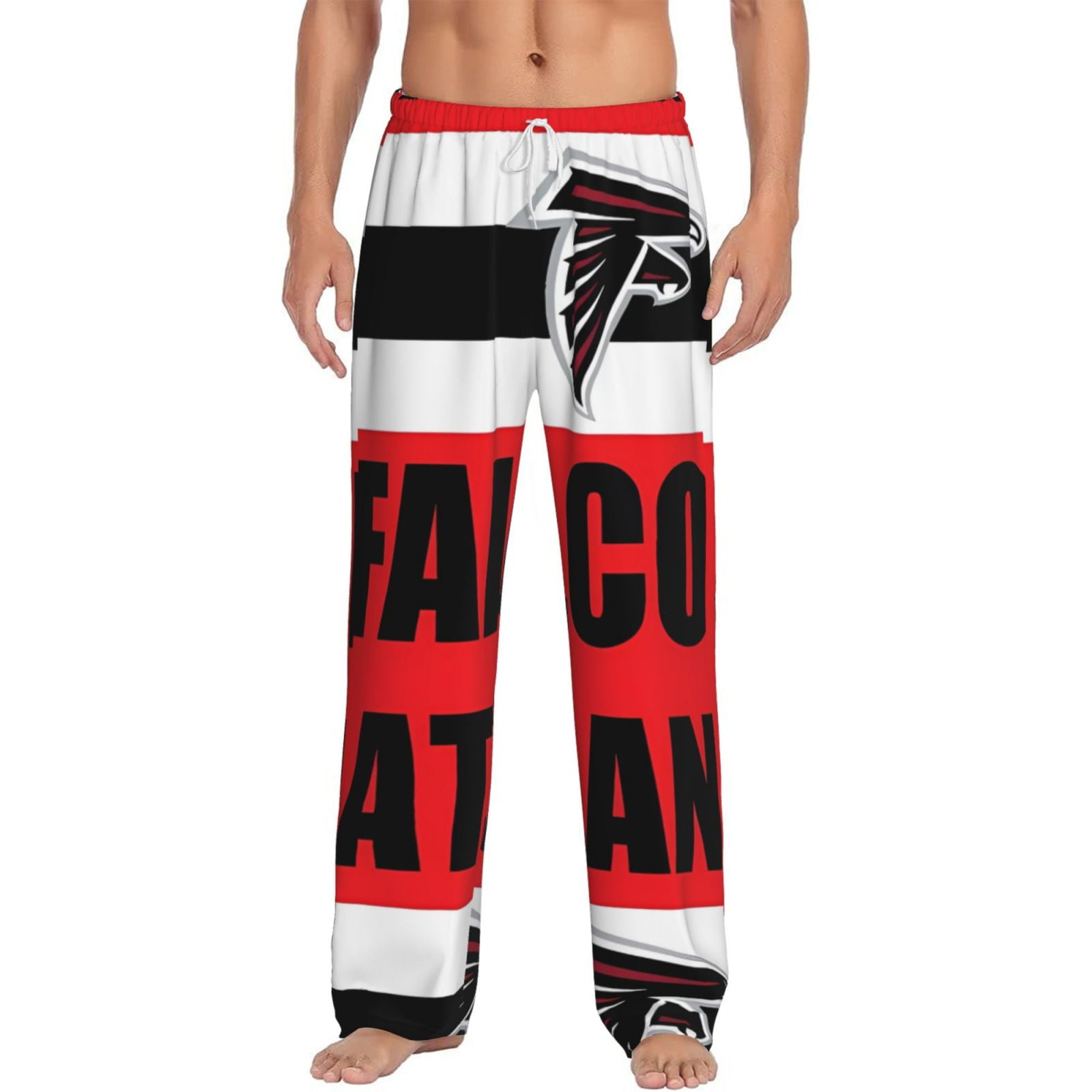 Falcons Football Team Themed Men's Long Pajama Pants with Side Pockets ...