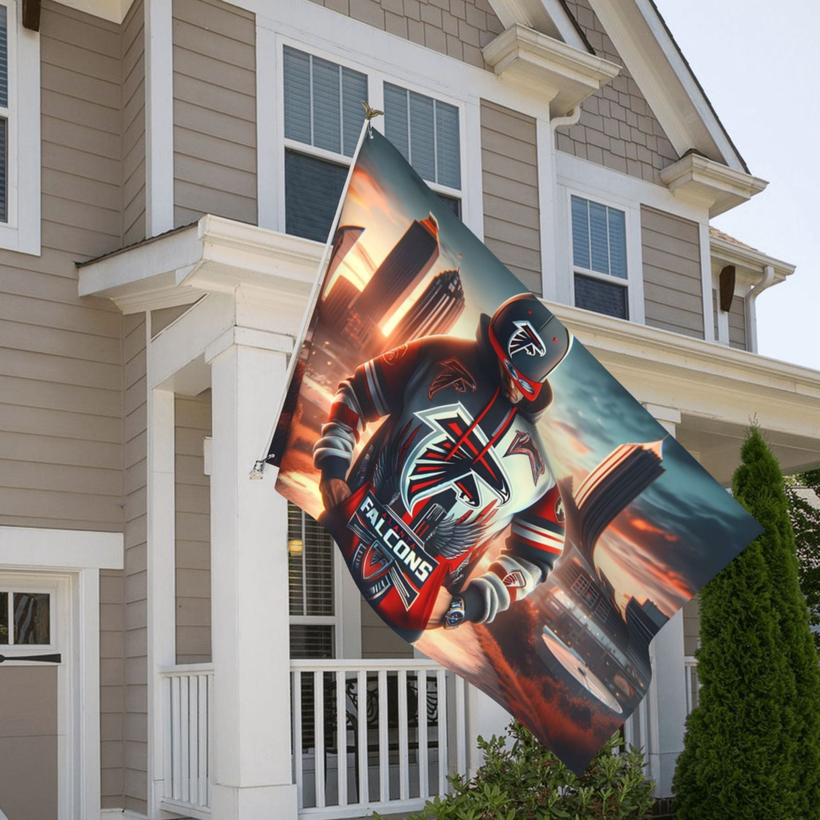 Falcons Outdoor 5x8ft Football Team Flag - Lightweight, durable ...