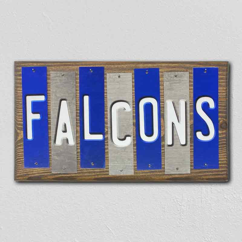 Falcons Team Colors College Fun Strips Novelty Wood Sign WS-906 8" x ...