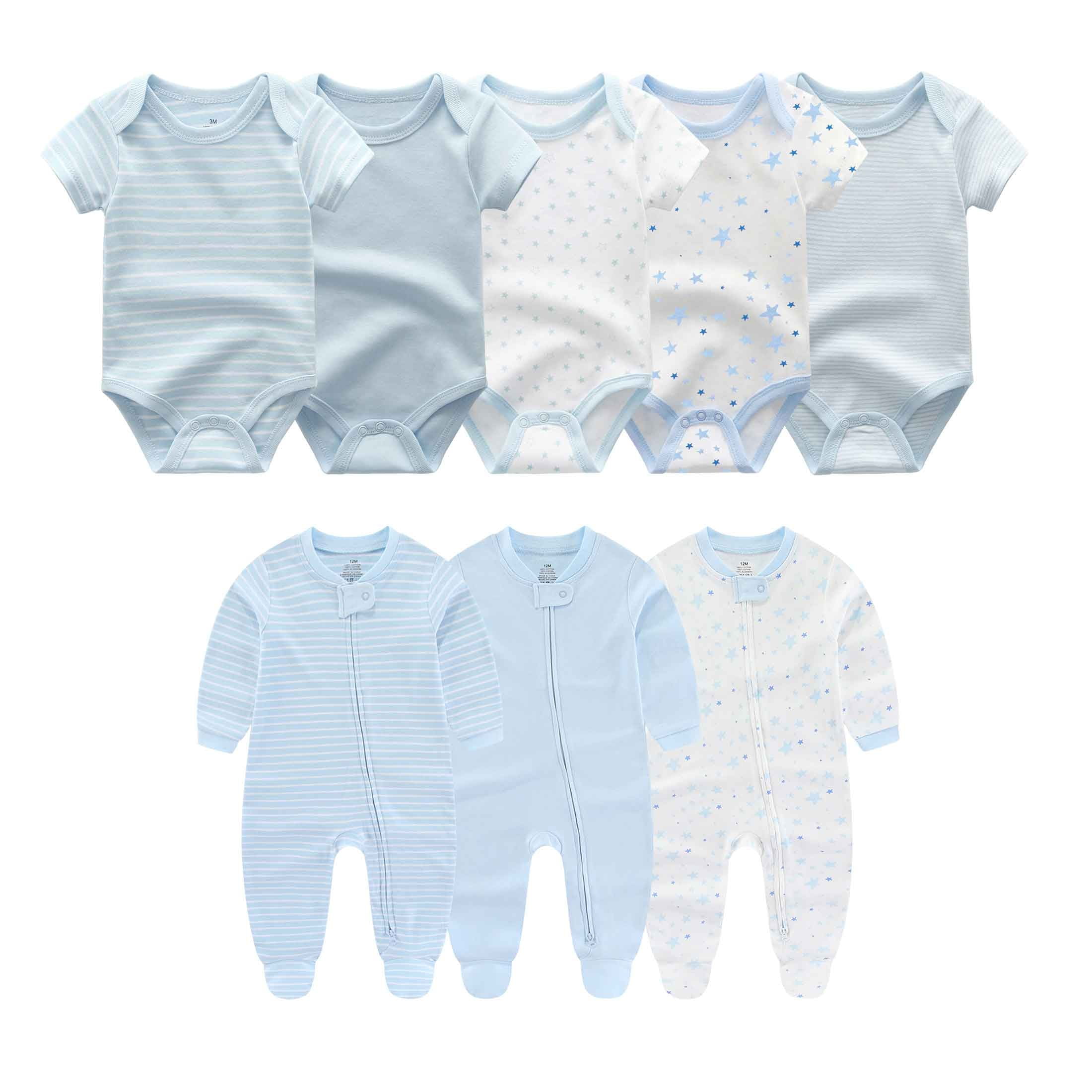 Falianni Unisex Newborn Essential 8-Pieces Cotton Soft Baby Layette ...