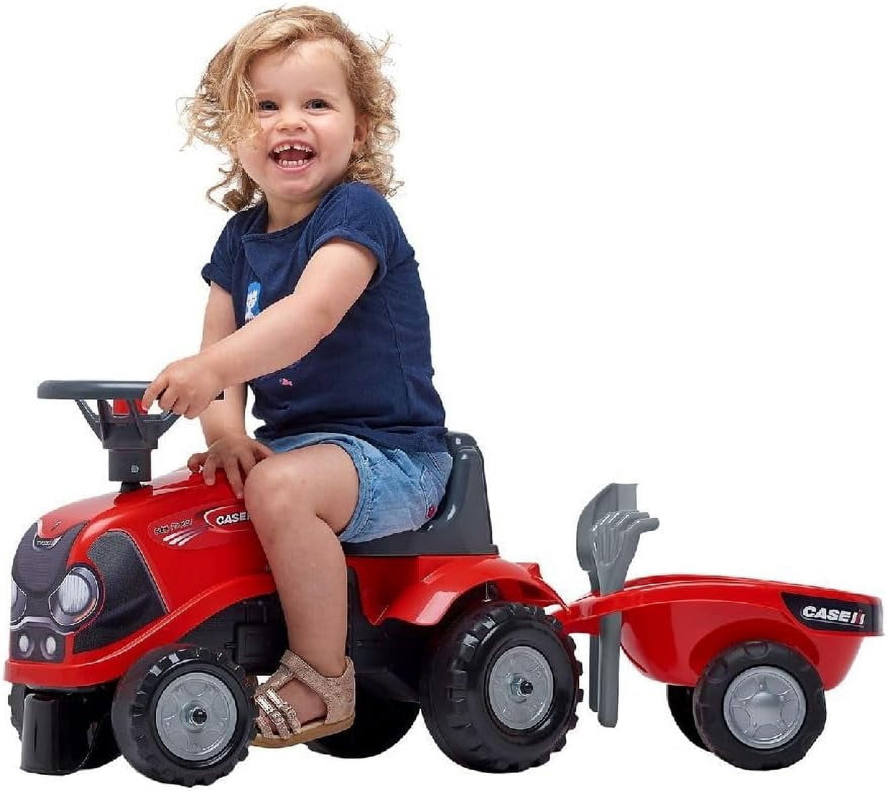 Falk Case IH Tractor with Trailer, Rake and Shovel, Rake and Shovel, 2 ...