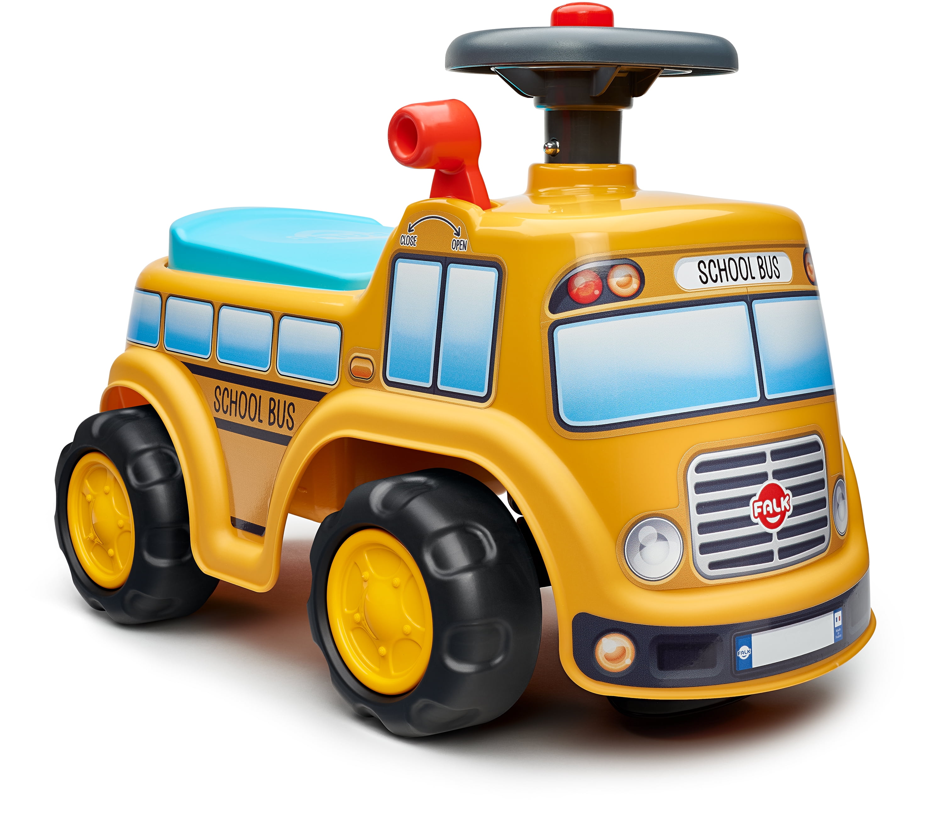 Falk Yellow Ride-on School Bus Toy FA704 for Toddlers & Kids with ...