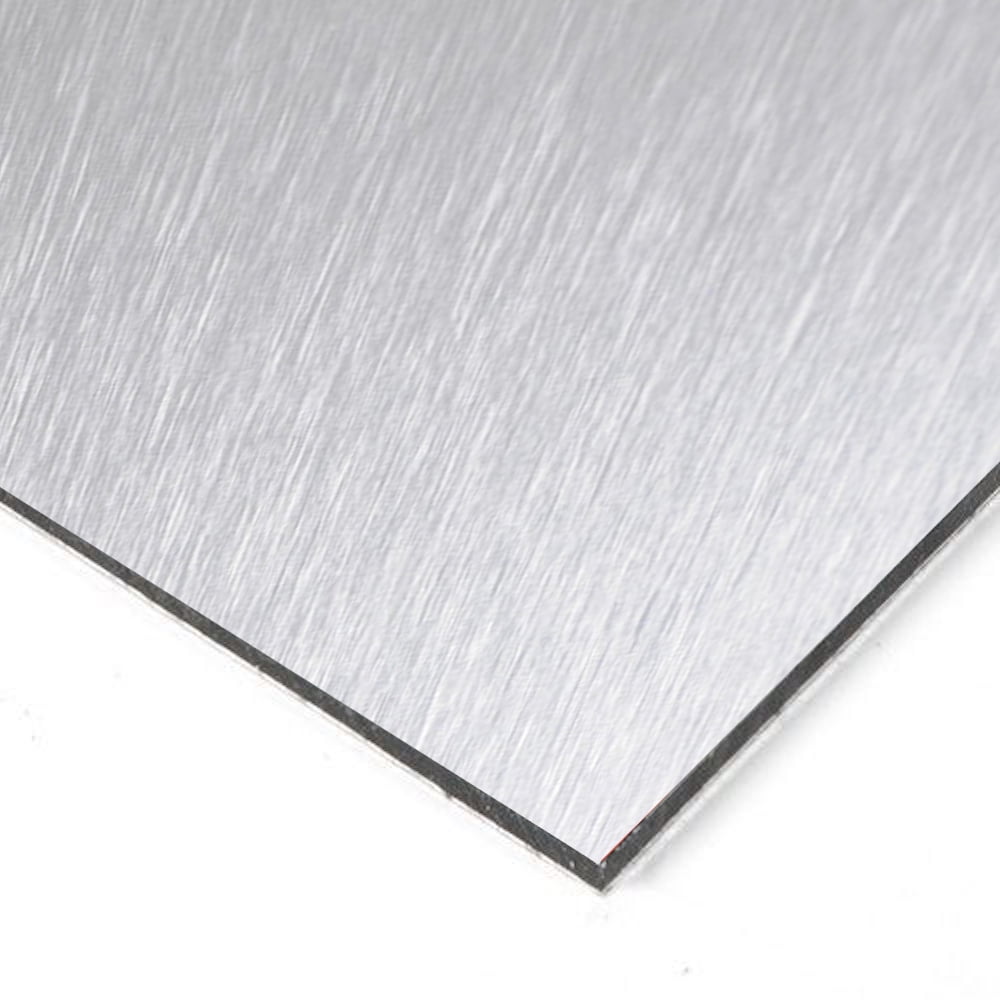 Falken Design Aluminum Composite Brushed Silver 36 in. x 72 in. x 1/8 ...
