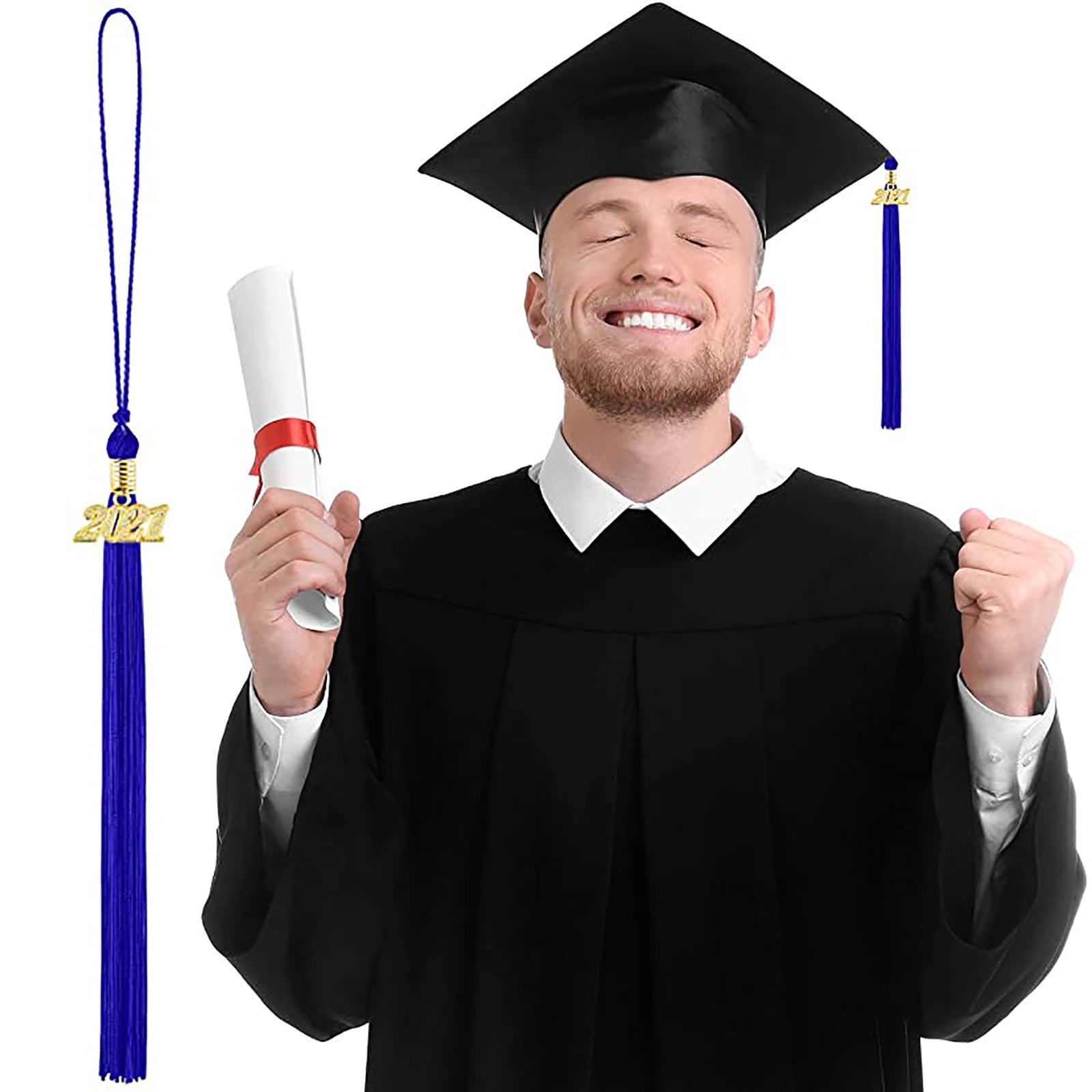 Fall 2024 Academic Graduation Tassel with Gold 2021 Year Charm Pendant ...