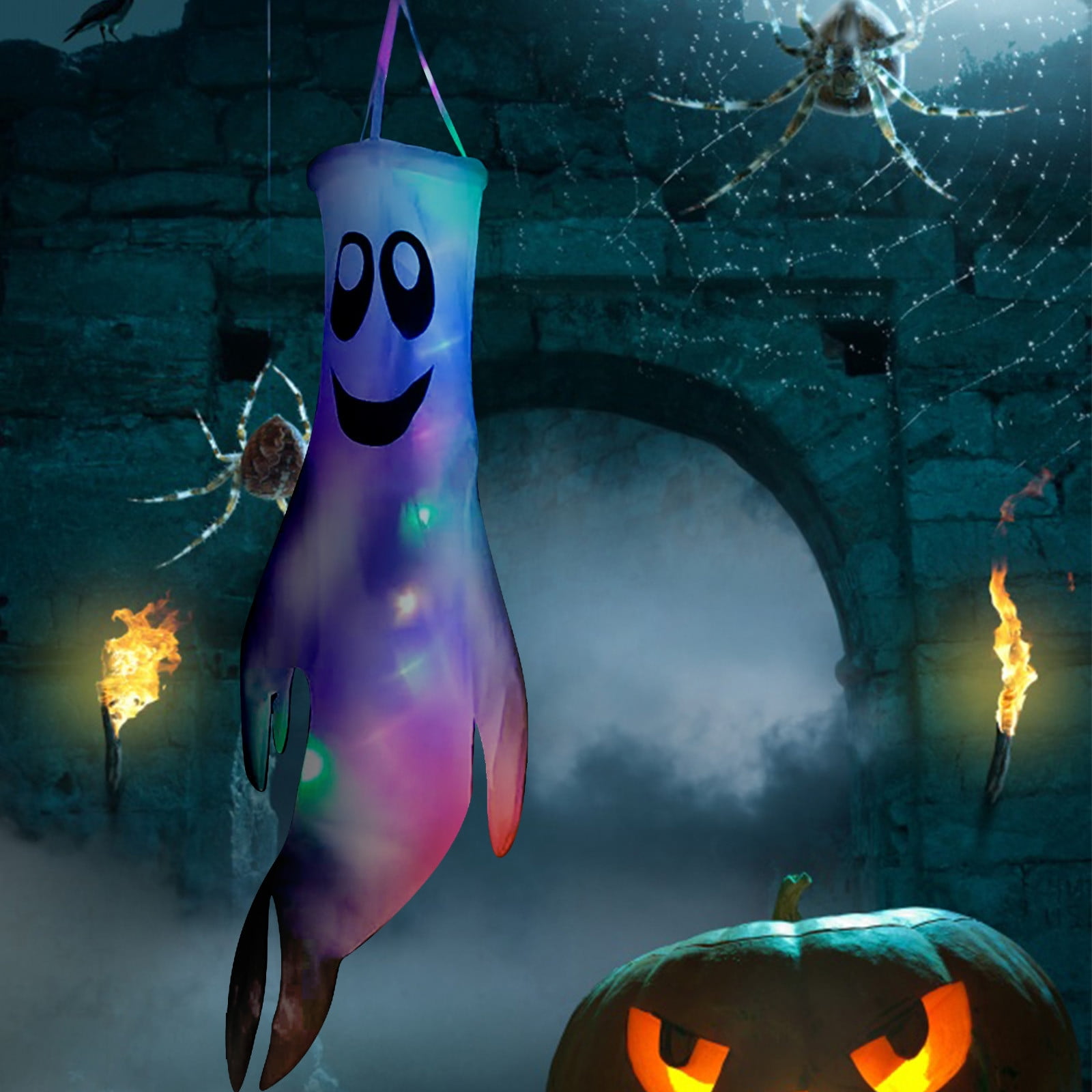 Fall 2024 Home Yard Outdoor 43 Inch Luminous Ghost Flag Party Hanging ...