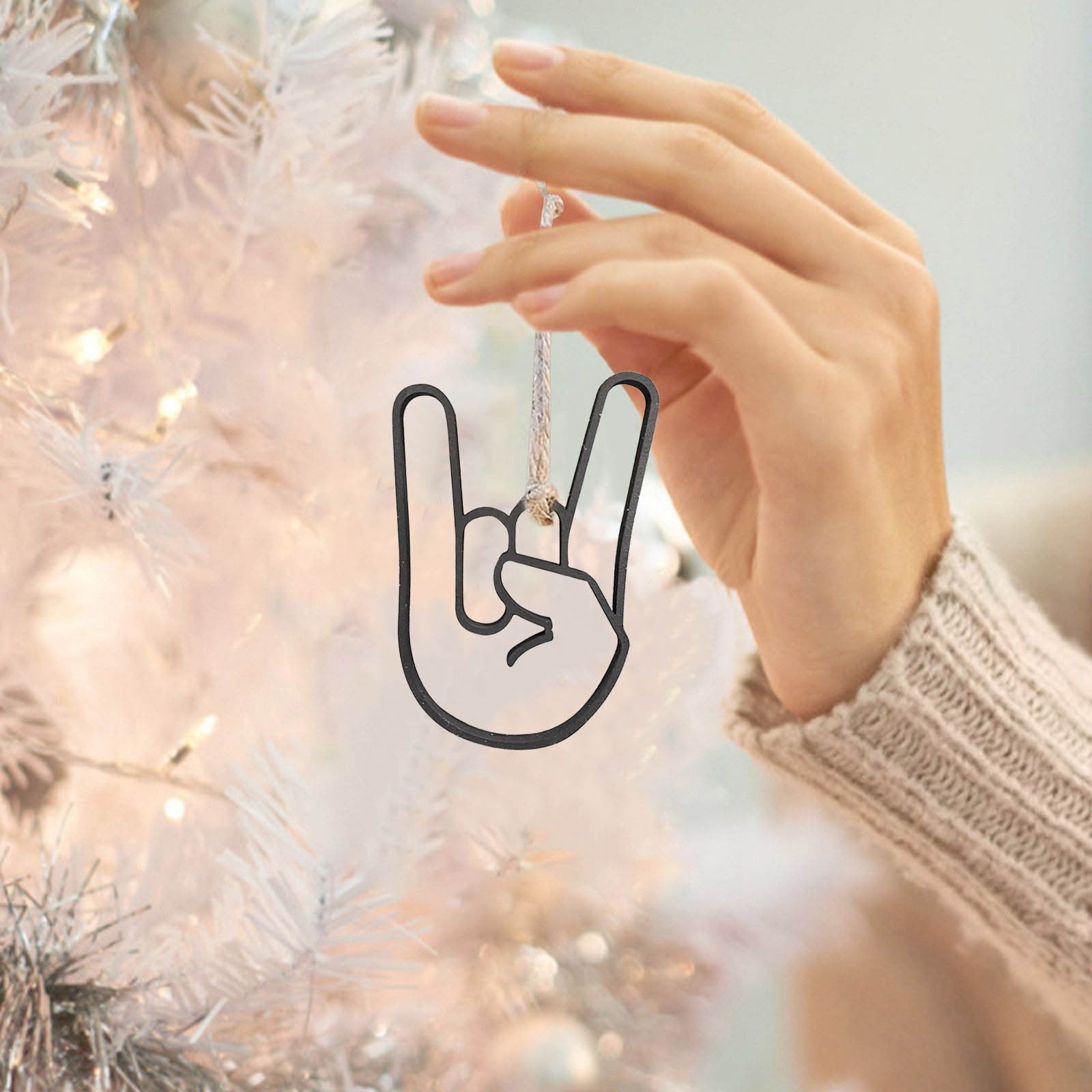 Fall 2024 I Love You Hand Language 2D Acrylic Tree Pendant Double Print ...