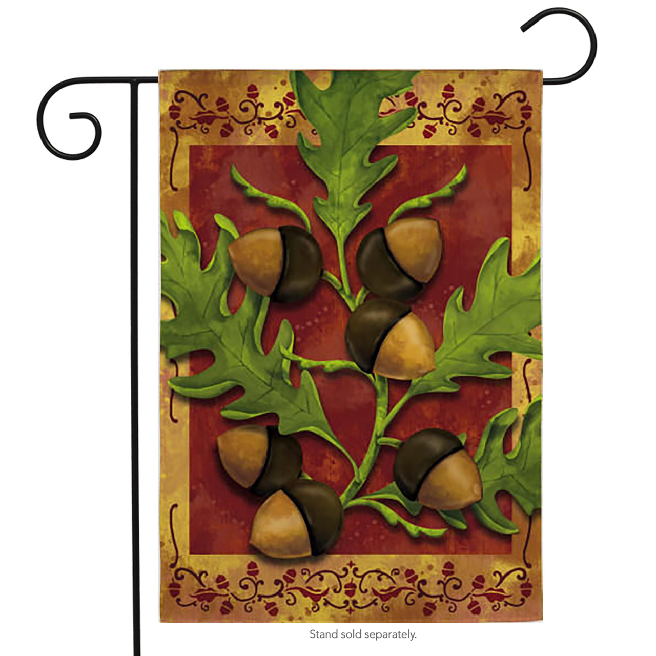 Fall Acorns Decorative Garden Flag Autumn Seasonal Yard Banner 12.5" x ...