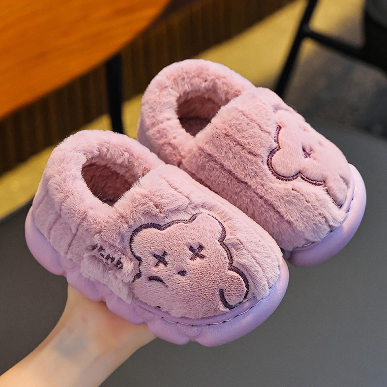 Fall And Winter Styles Of Girls' Warm Slippers Home Furnishings For ...