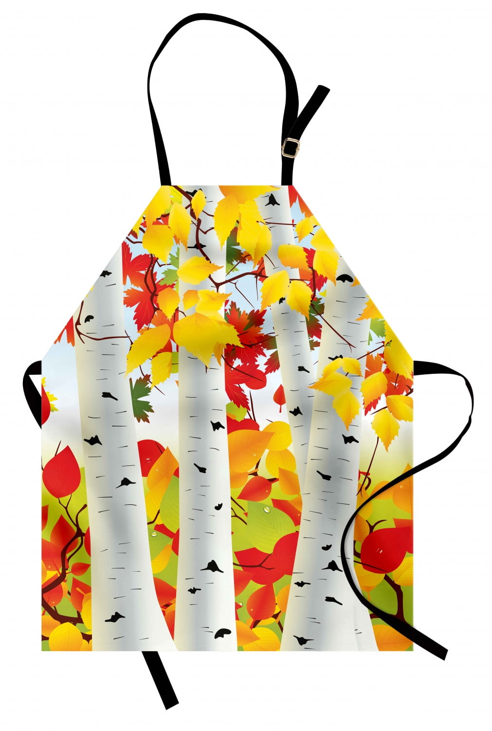 Fall Apron Autumn Scene with Orange Fallen Leaves Dying Nature Cycle of ...