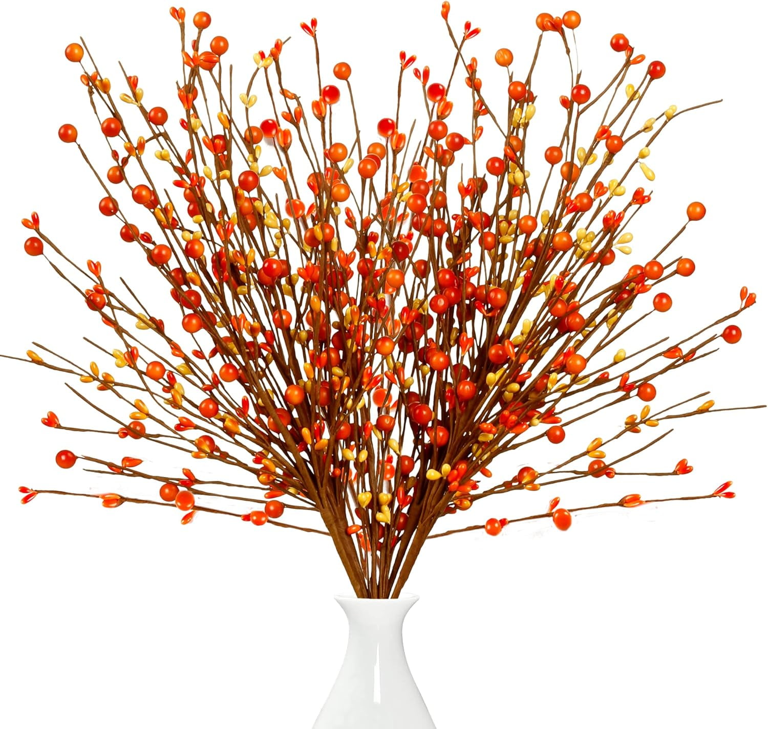 Fall Artificial Berry Stems 2Pcs/ 4Pcs Berry Picks Branches Fall Orange ...