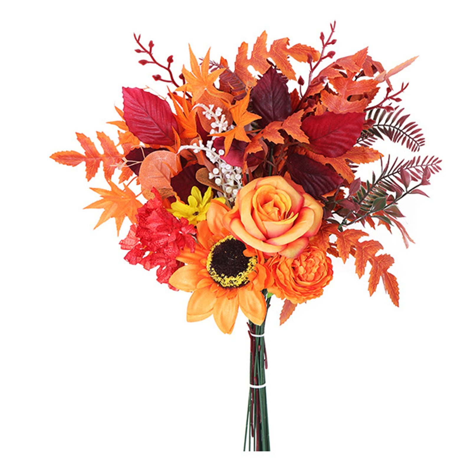 Fall Artificial Flower Bouquet – Realistic Silk Sunflowers for ...