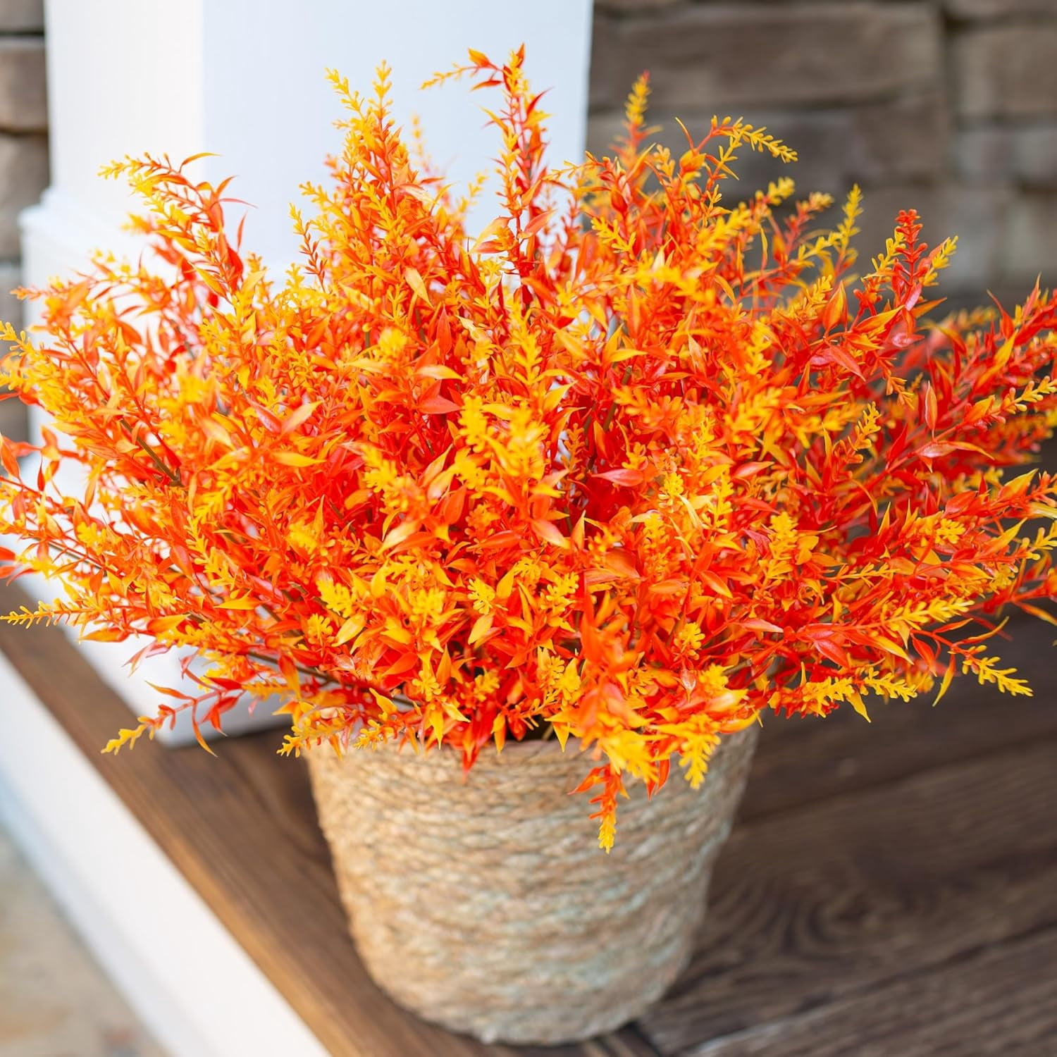 Fall Artificial Flowers, 10 Bundles Autumn Artificial Plants Bouquet ...