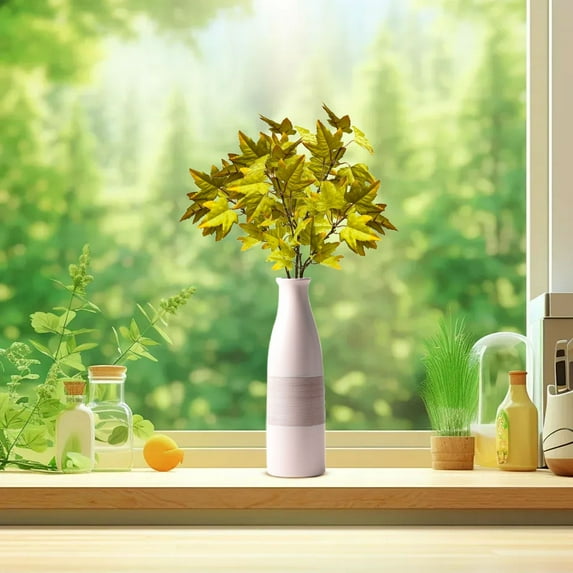 Fall Artificial Flowers-Autumn Maple Leaves/Fir Greenery Decor ...