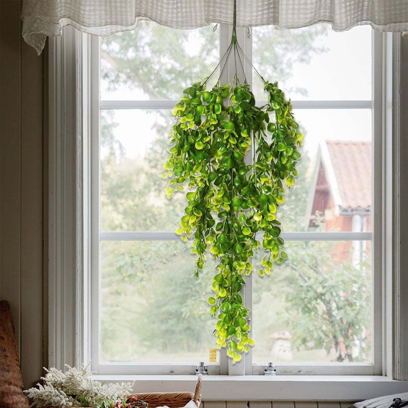 Fall Artificial Flowers Outdoor Fall Hanging Plants Faux 1Pc Shrubs ...