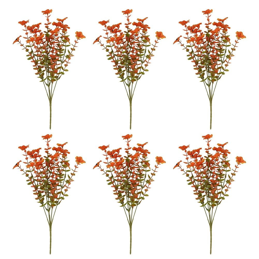 Fall Artificial Plants Set - 6 Pieces Autumn Shrub Decorations for Home ...
