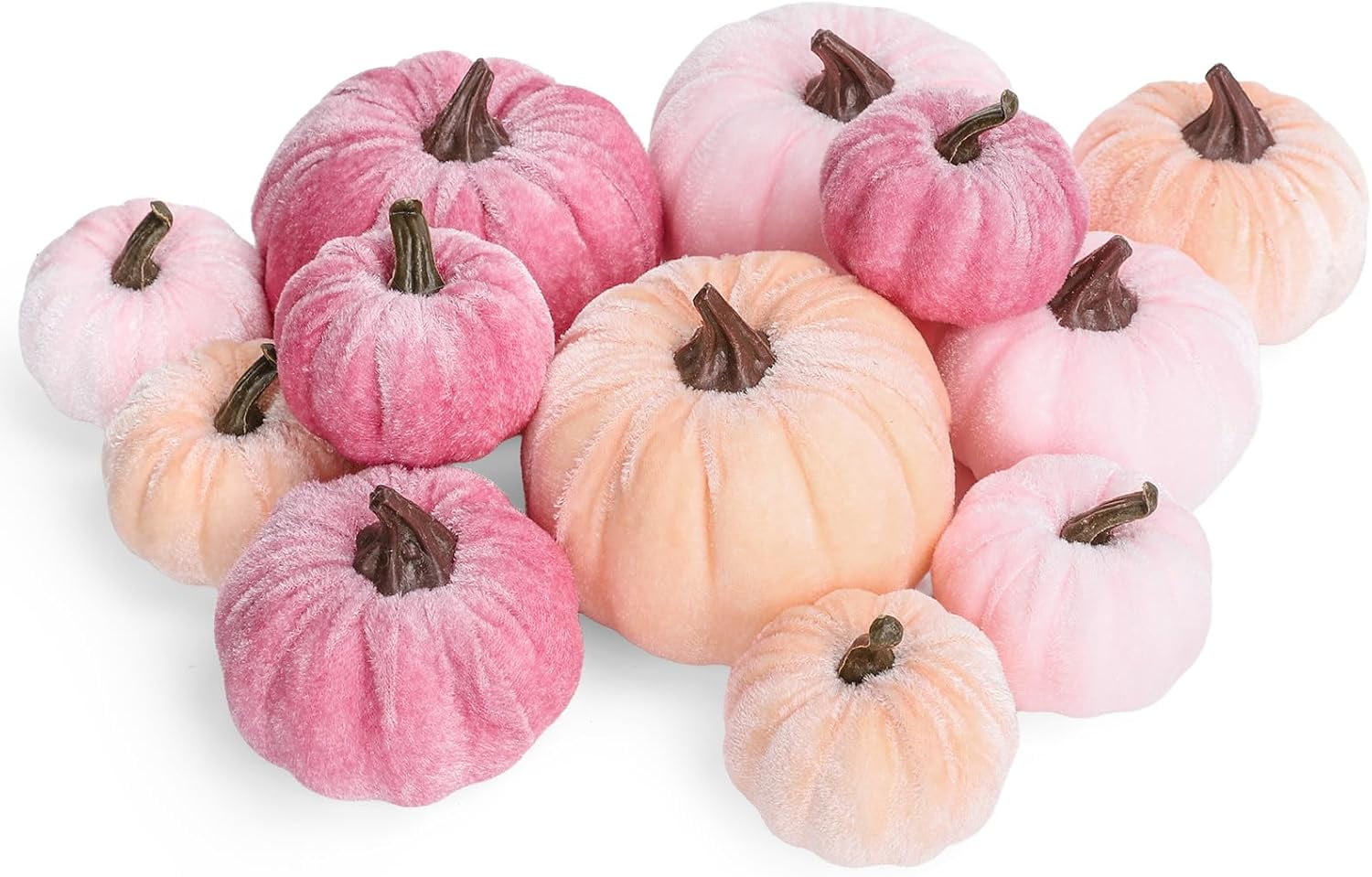 Fall Artificial Pumpkins Velvet Faux Fake Pumpkin Decor Autumn Harvest ...