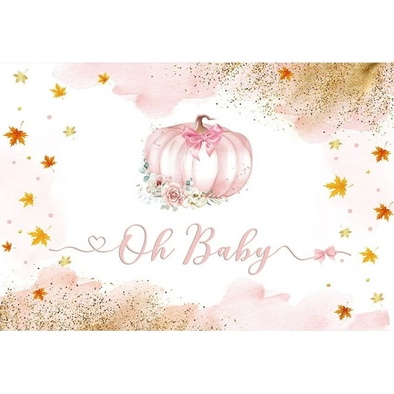 Fall Autumn Boho Floral Oh Baby Pumpkin Baby Shower Birthday Party r ...