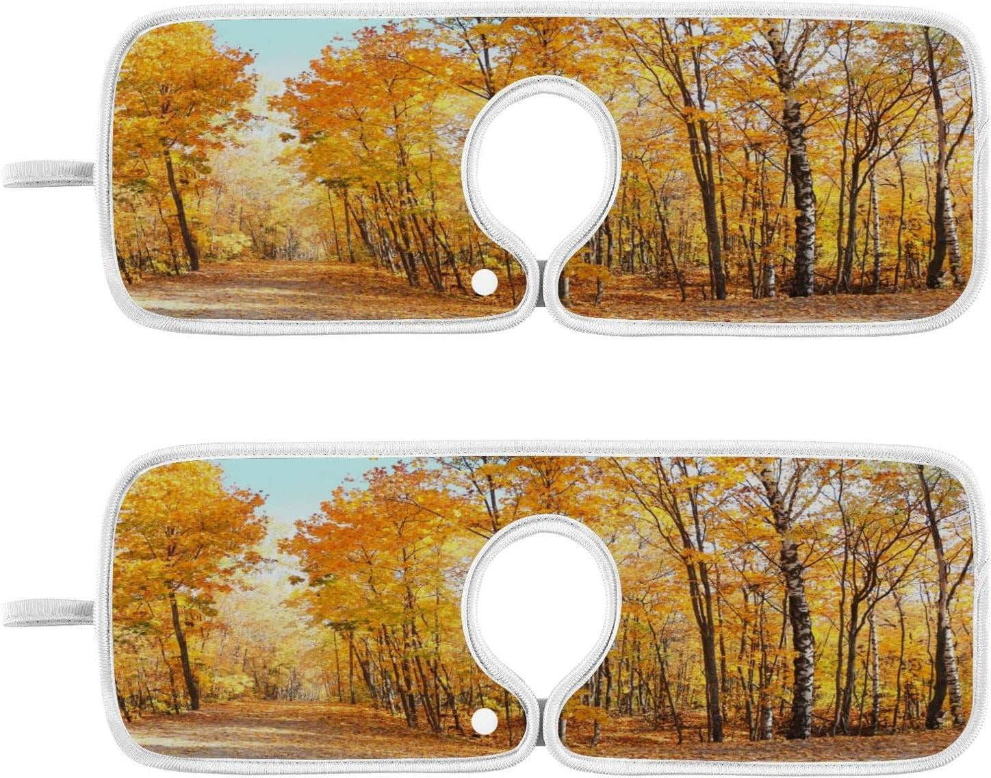 Fall Autumn Forest Sink Splash Guard for Faucet 2 Packs Faucet ...