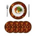 Fall Autumn Maple Leaf Round Table Placemats set of 4, Thanksgiving ...