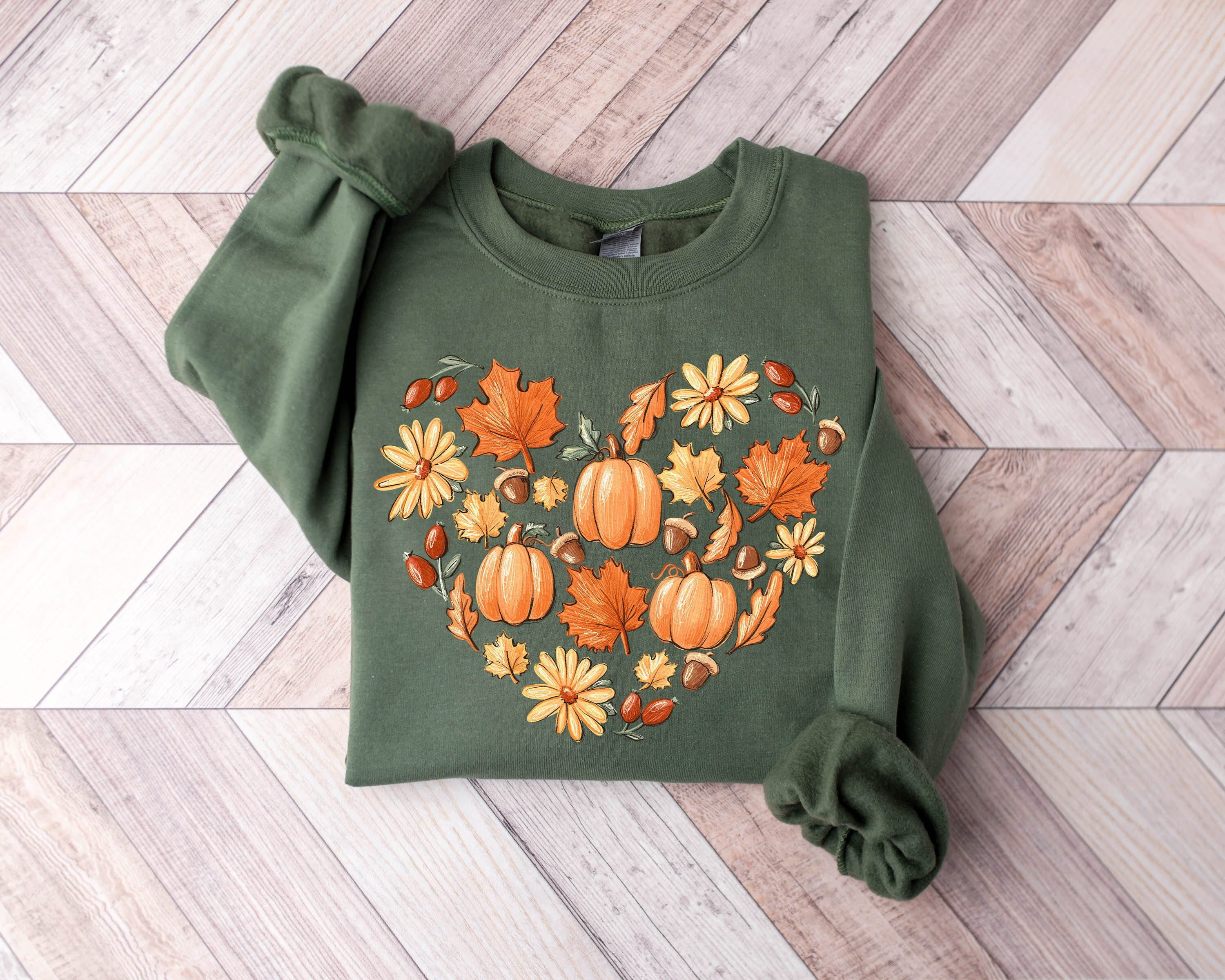 Fall Autumn T-Shirt, Autumn Leaves Hart , Fall Heart Thanksgiving ...