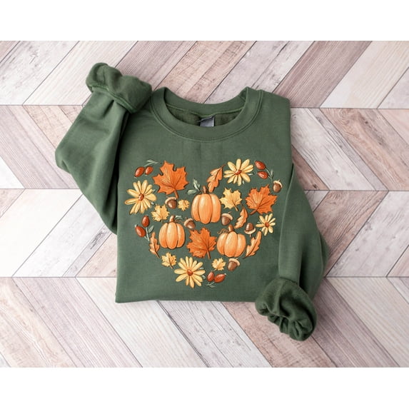 Fall Autumn T-Shirt, Autumn Leaves Hart , Fall Heart Thanksgiving ...