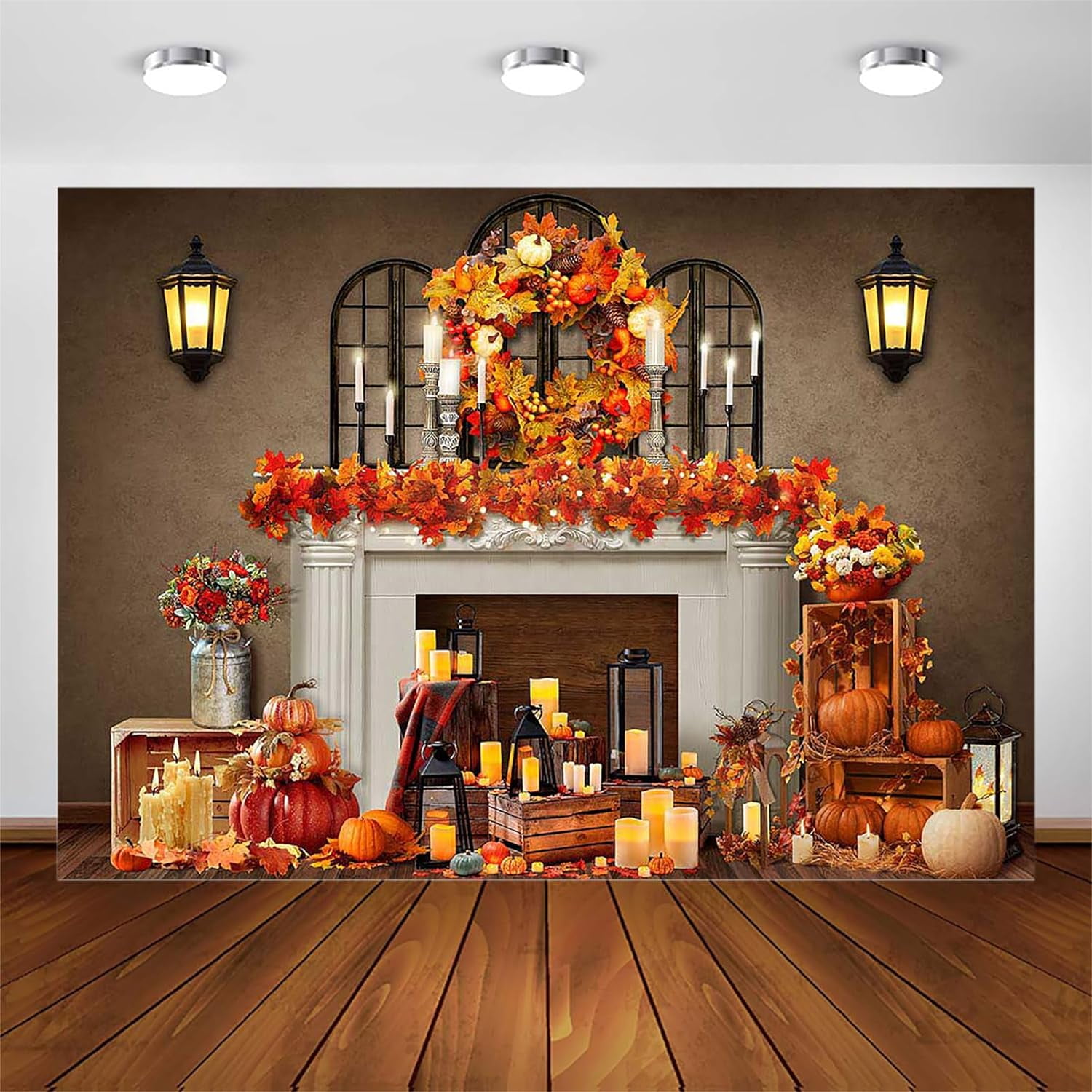 Fall Backdrop for Photography Autumn Maple Leaves Thanksgiving Photo ...