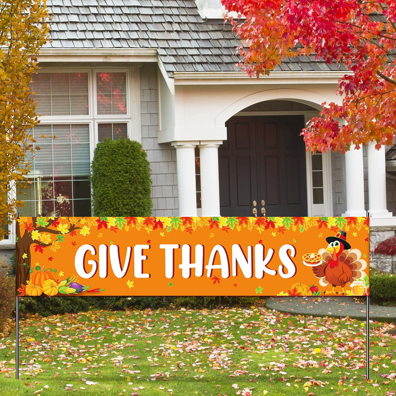 Fall Banner Decorations Outdoor Happy Fall Y'all Yard Sign Banners for ...