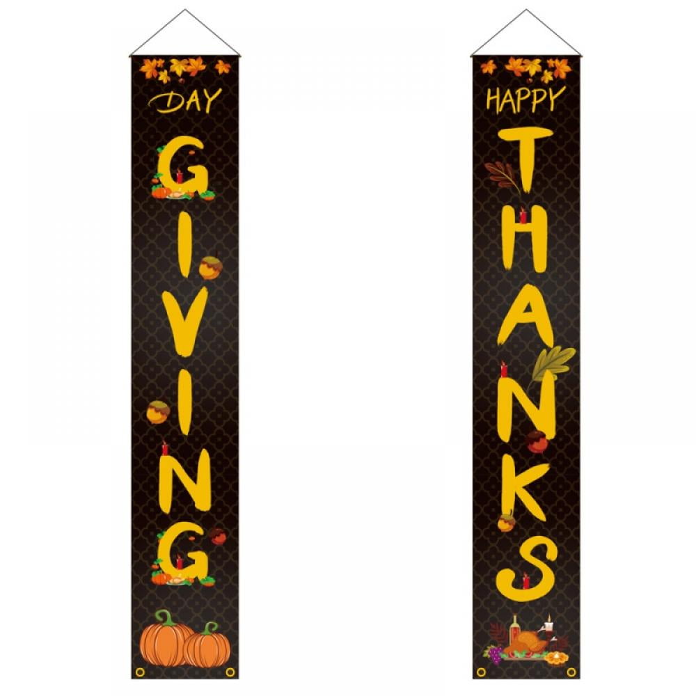 Fall Banner for Front Door Thanksgiving Porch Sign Autumn Vintage ...