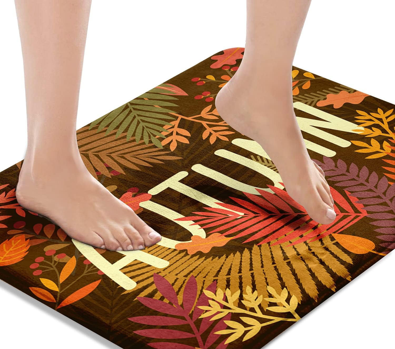 Fall Bath Mat for Bathroom, Bathroom Mats Rugs No Silp, Autumn Fall ...