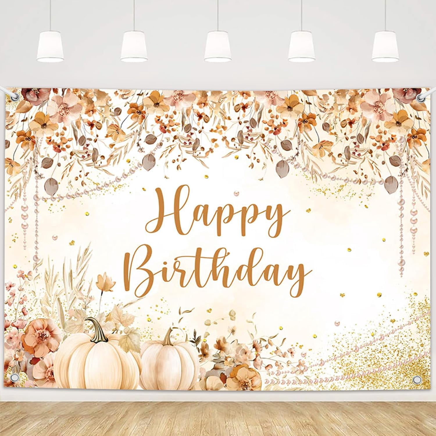 Fall Birthday Party Decorations Backdrop Wildflower Autumn Birthday ...