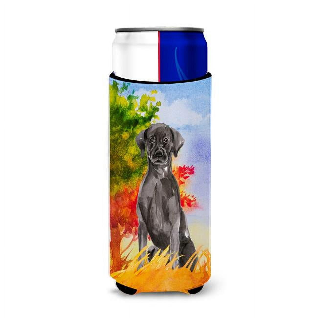 Fall Black Labrador Retriever Michelob Ultra Hugger for Slim Cans ...