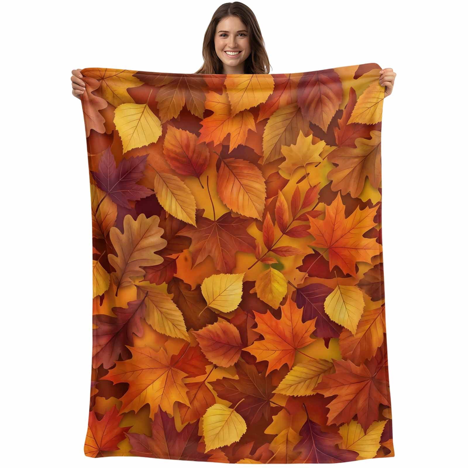 Fall Blanket Soft Cozy Warm Throw Blanket for Couch, Plush Fuzzy ...