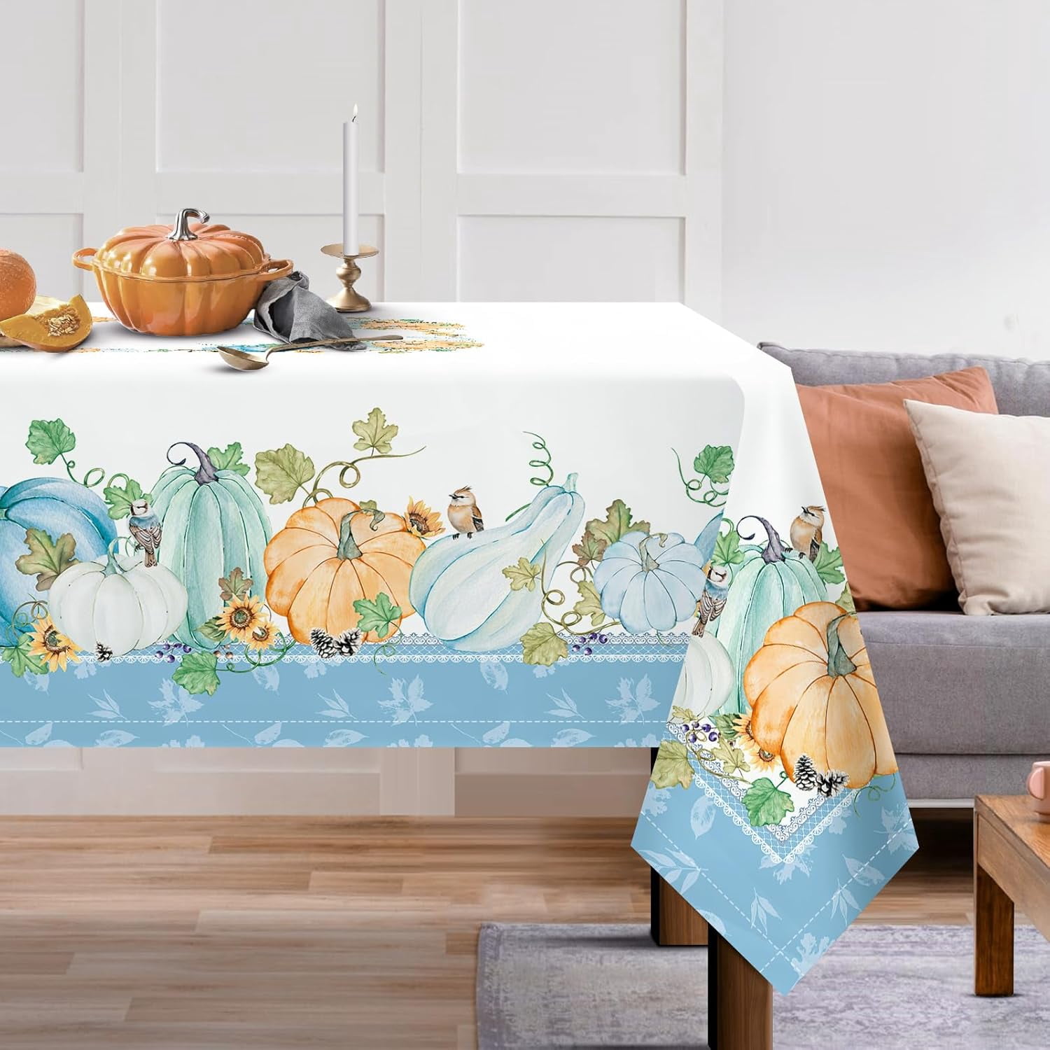 Thanksgiving Decor Fall Tablecloth 60x120 Inch Rectangular ...