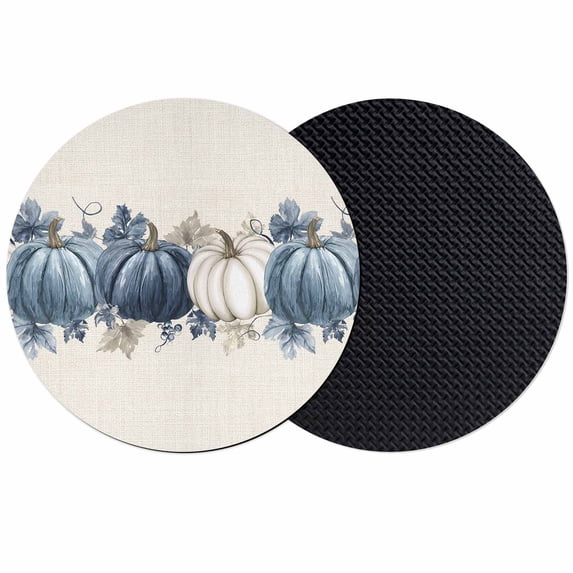Fall Blue Pumpkins Coasters Set of 2, Absorbent Coasters for Drinks ...