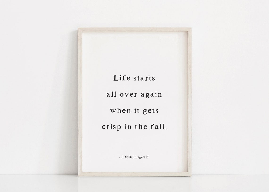 Fall Boho Fall Decor, Fall Quotes, Fall Home Decor, F Scott Fitzgerald ...