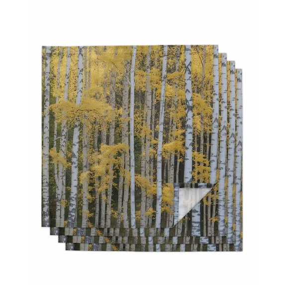 Fall Branch Trees Cloth Napkins Set of 4 Reusable Dinner Napkins ...