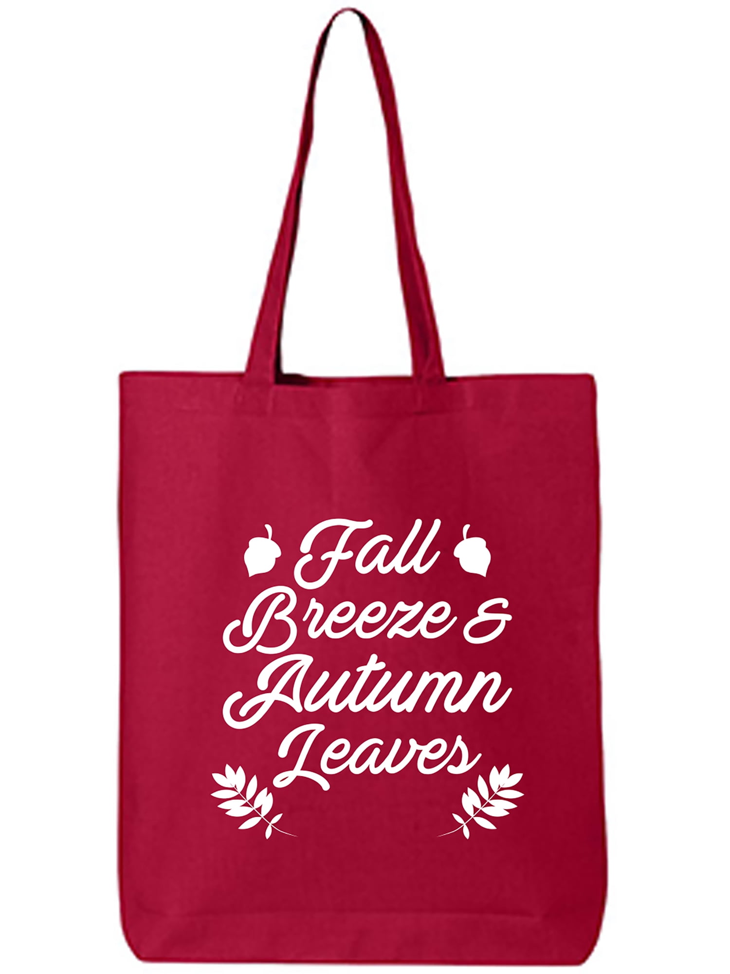 Fall Breeze & Autumn Leaves Cotton Canvas Tote Bag - Walmart.com