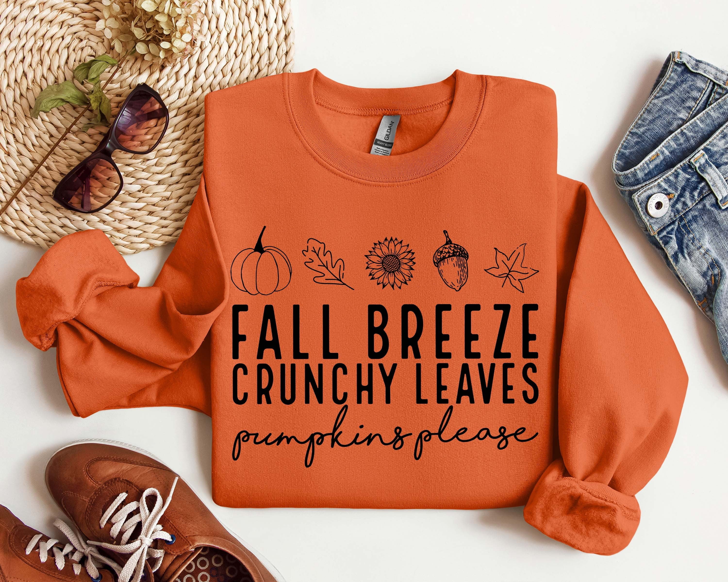 Fall Breeze Crunchy Leaves T-Shirt,Fall Leaves Shirt,Fall Season ...